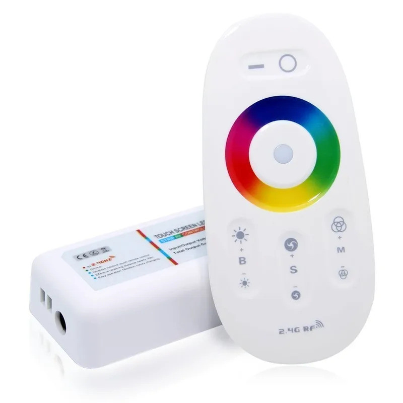 12V 24V 18A 2.4G Wireless LED Controller RGB RGBW Controller Wall ...