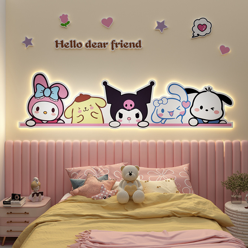 Kuromi Girl Children Princess Room Wall LED Luminous Decoration Bedroom ...