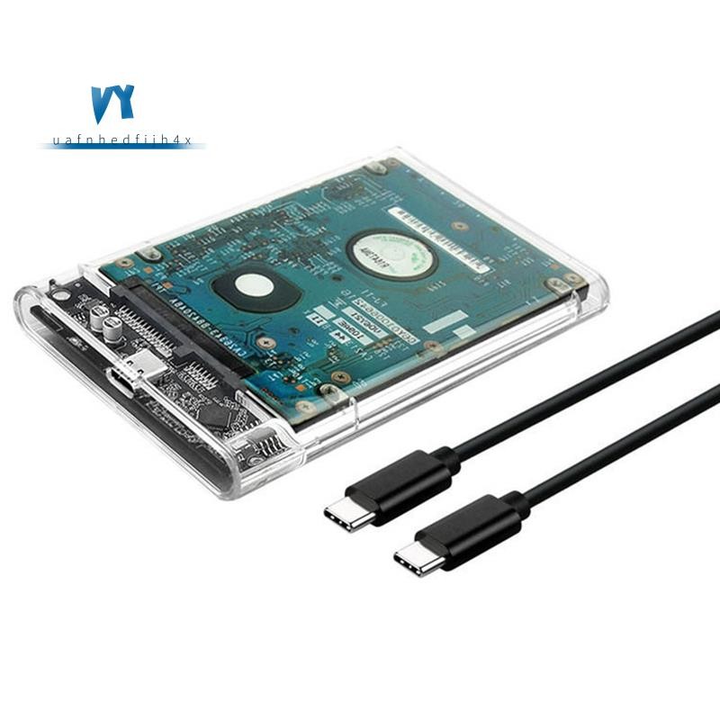 2.5 Inch HDD SSD Case SATA to USB 3.1 Type C 4TB Transparent External ...