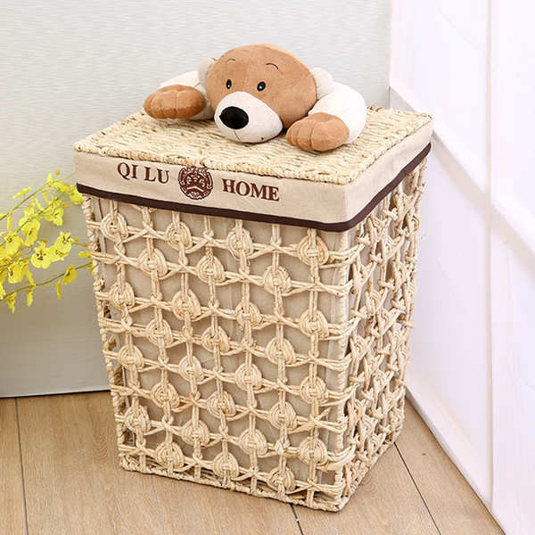 bakul laundry bakul kain bakul anyaman Qilu Rattan Dirty Clothes Basket ...
