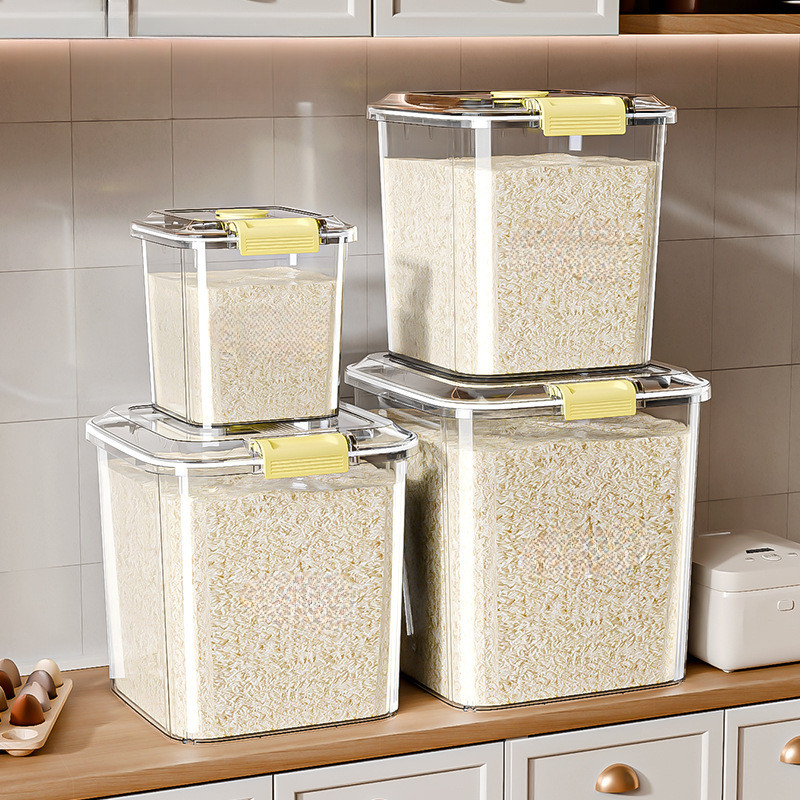 【Ready Stock】5KG/10KG/15KG/25KG Kitchen Food Grain Rice Container Rice ...
