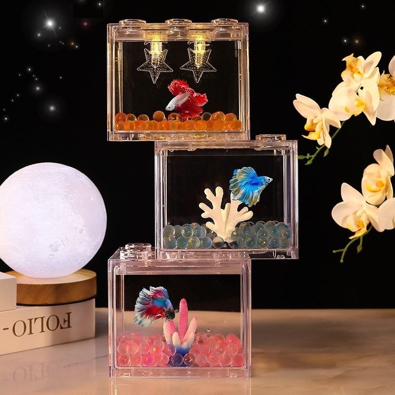 Akuarium ikan aquarium full setAkuarium LED Thailand Ekosistem Kecil ...