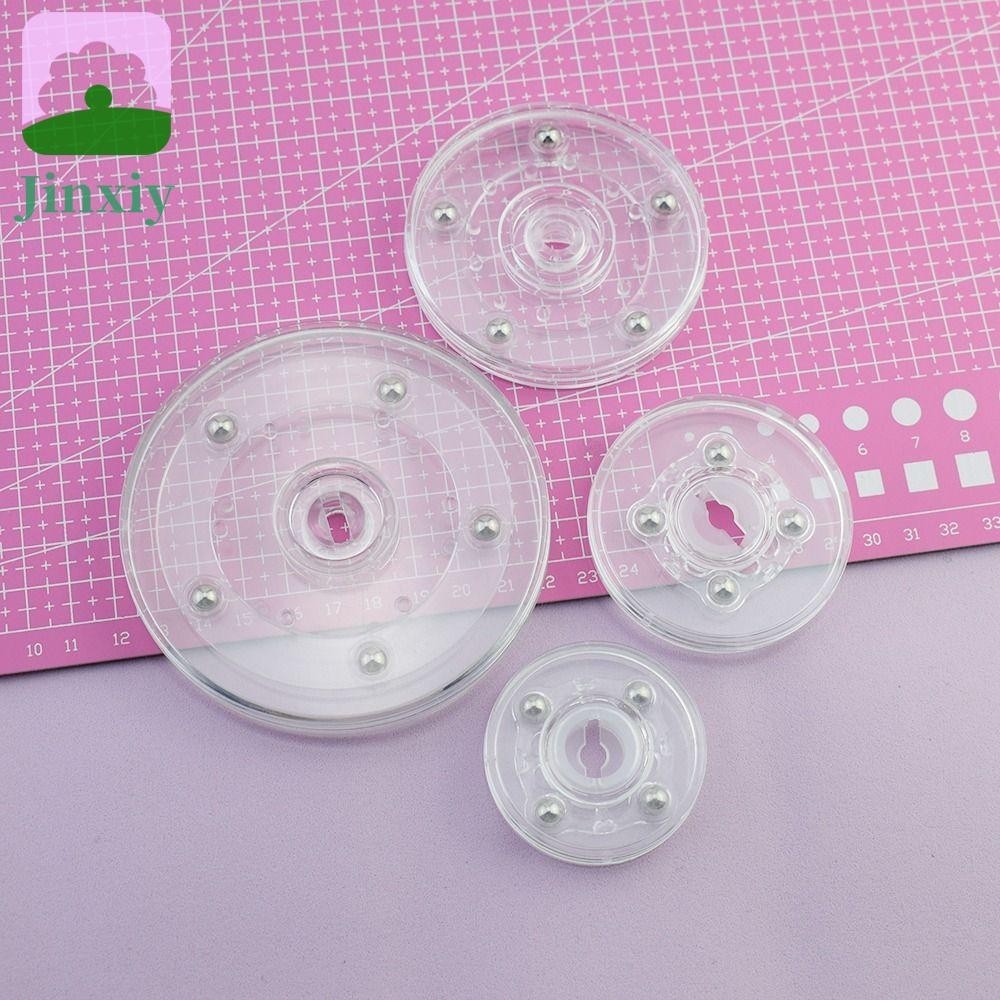 JINXIY Acrylic Turntable, 360-Degree Transparent Rotating Display Stand ...