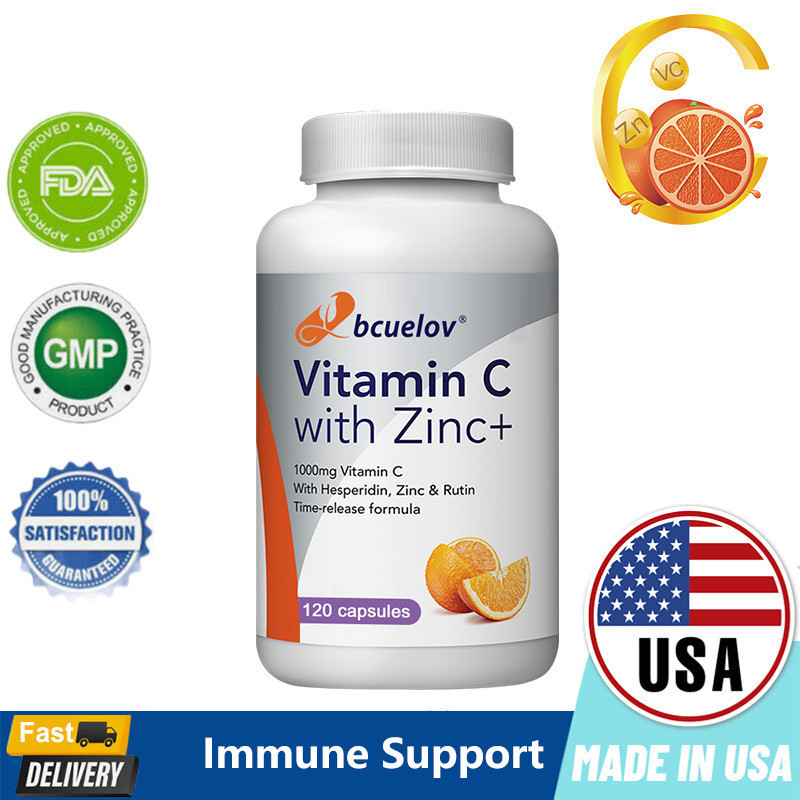Vitamin C 1000 Mg with Zinc | for Adults Helps Maintain Healthy Bones ...