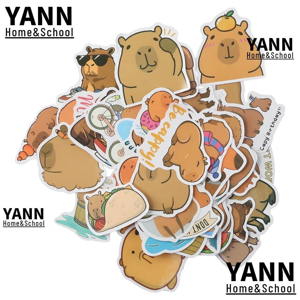 YANN Capybara Stickers, Capybara PVC Vinyl Capybara Scrapbook Sticker ...