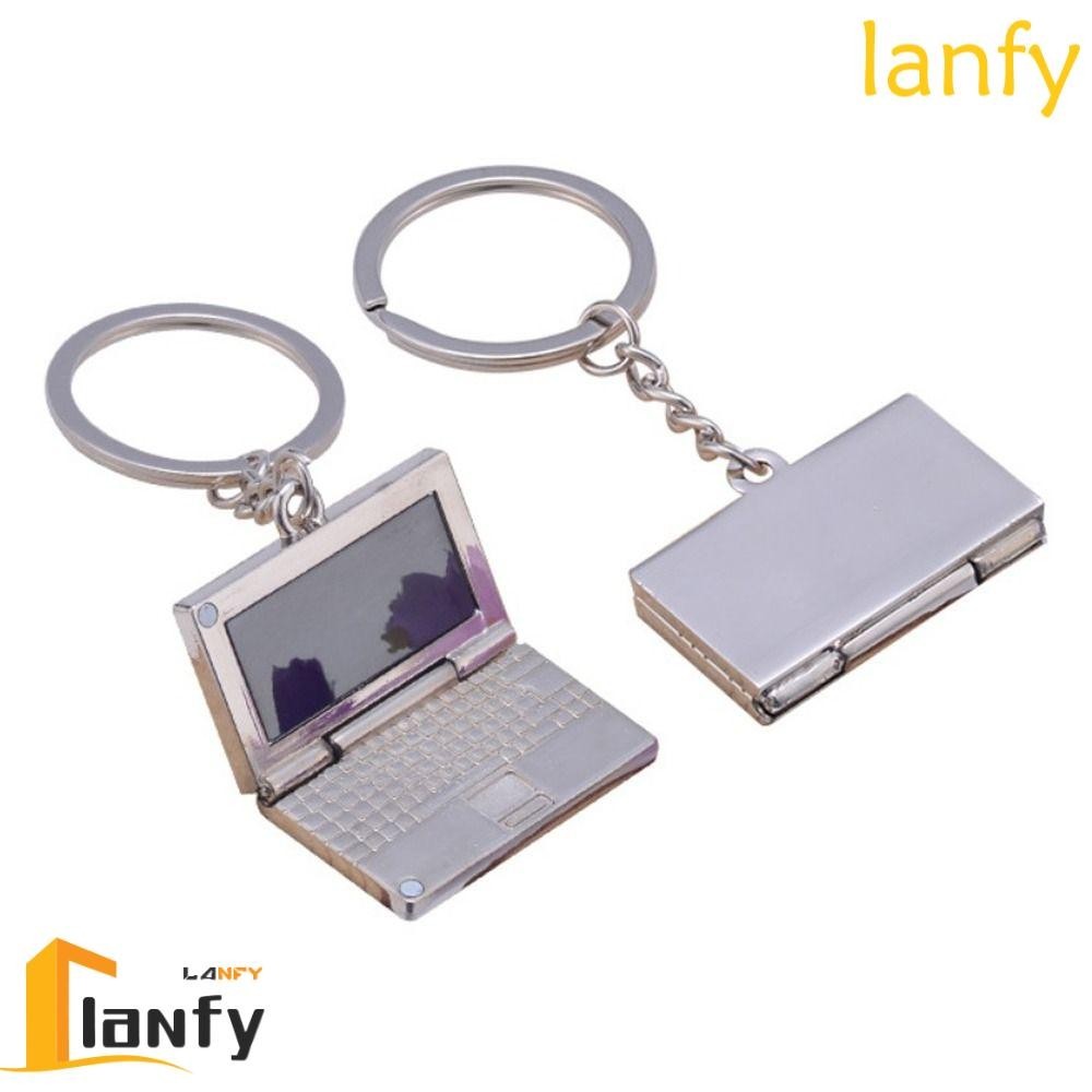 LANFY Simulation Notebook Bag Pendant, Keychain Simulation Laptop Metal ...