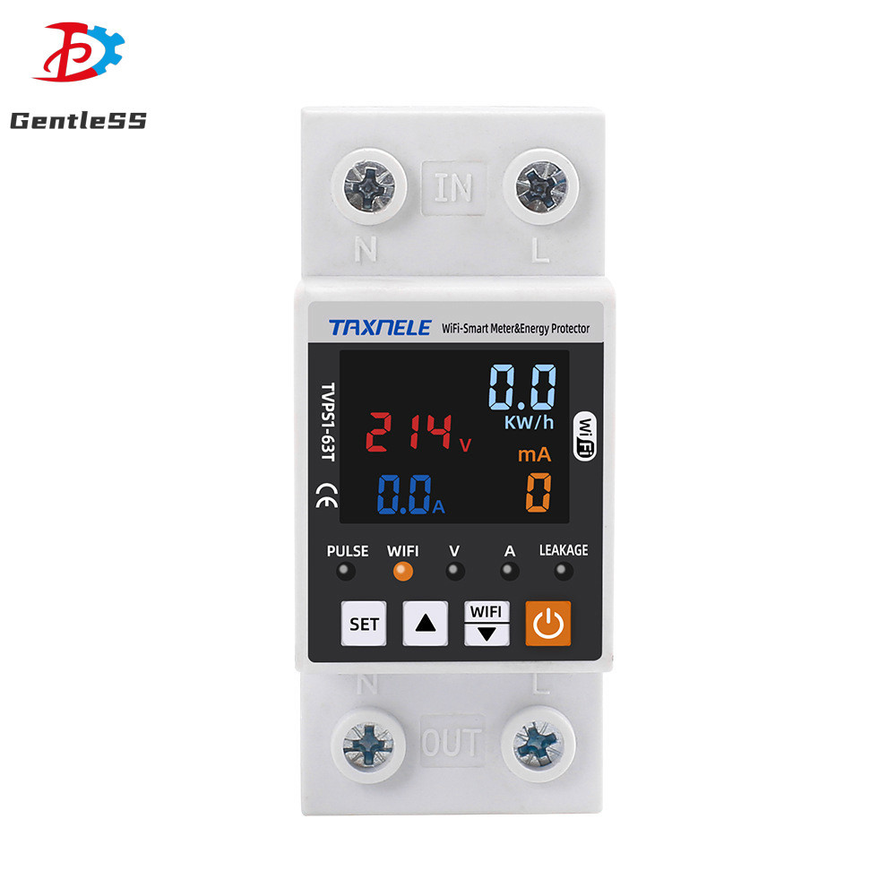 TVPS1-63T 85~300V AC Power Protector 63A Tuya WIFI Intelligent Control ...