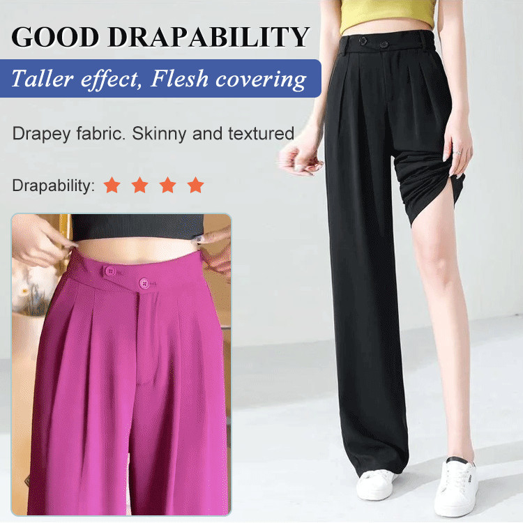 【Read Stock】Feminine and Sophisticated Women's Wide Leg Pants | Shopee ...