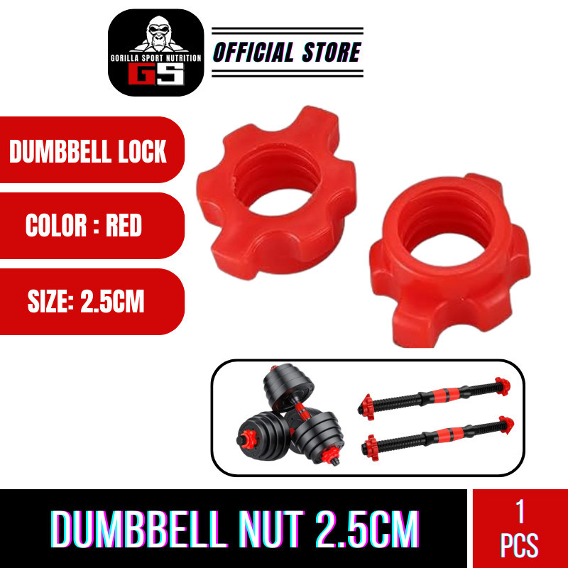 Dumbbell Nut Red 2.5cm Original Spinlock Collars | Shopee Malaysia