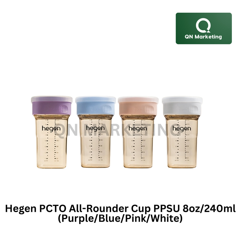 Hegen PCTO PPSU All-Rounder Cup 8oz/240ml (White/Pink/Blue/Purple) | Shopee Malaysia