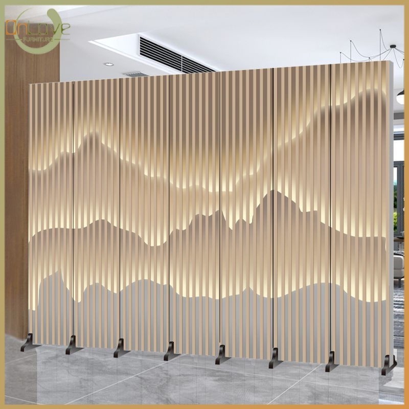 Partition Screen Wall Simple Modern Living Room Folding Mobile Office ...