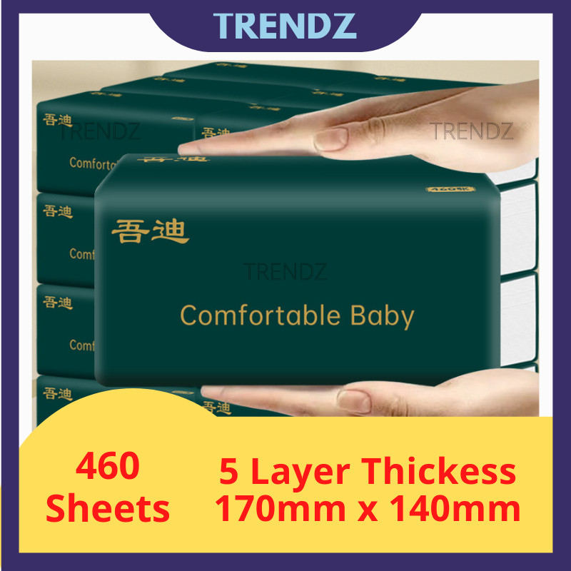 Big Pack Soft Facial Tissue Paper 460 sheets 5 Ply Pek Besar Kertas ...