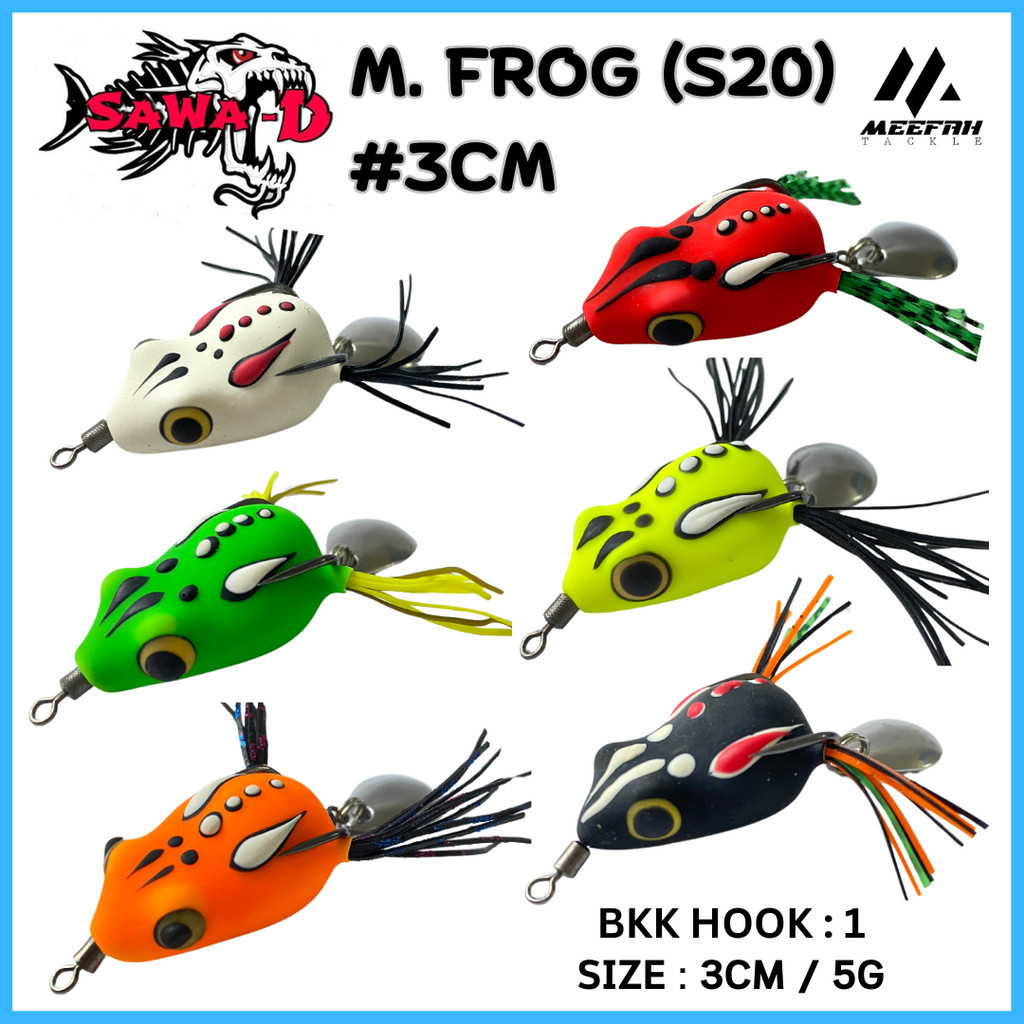 SAWA D - M.FROG #3CM (S20) - Soft Lure Bait Jump Frog Katak | Shopee ...