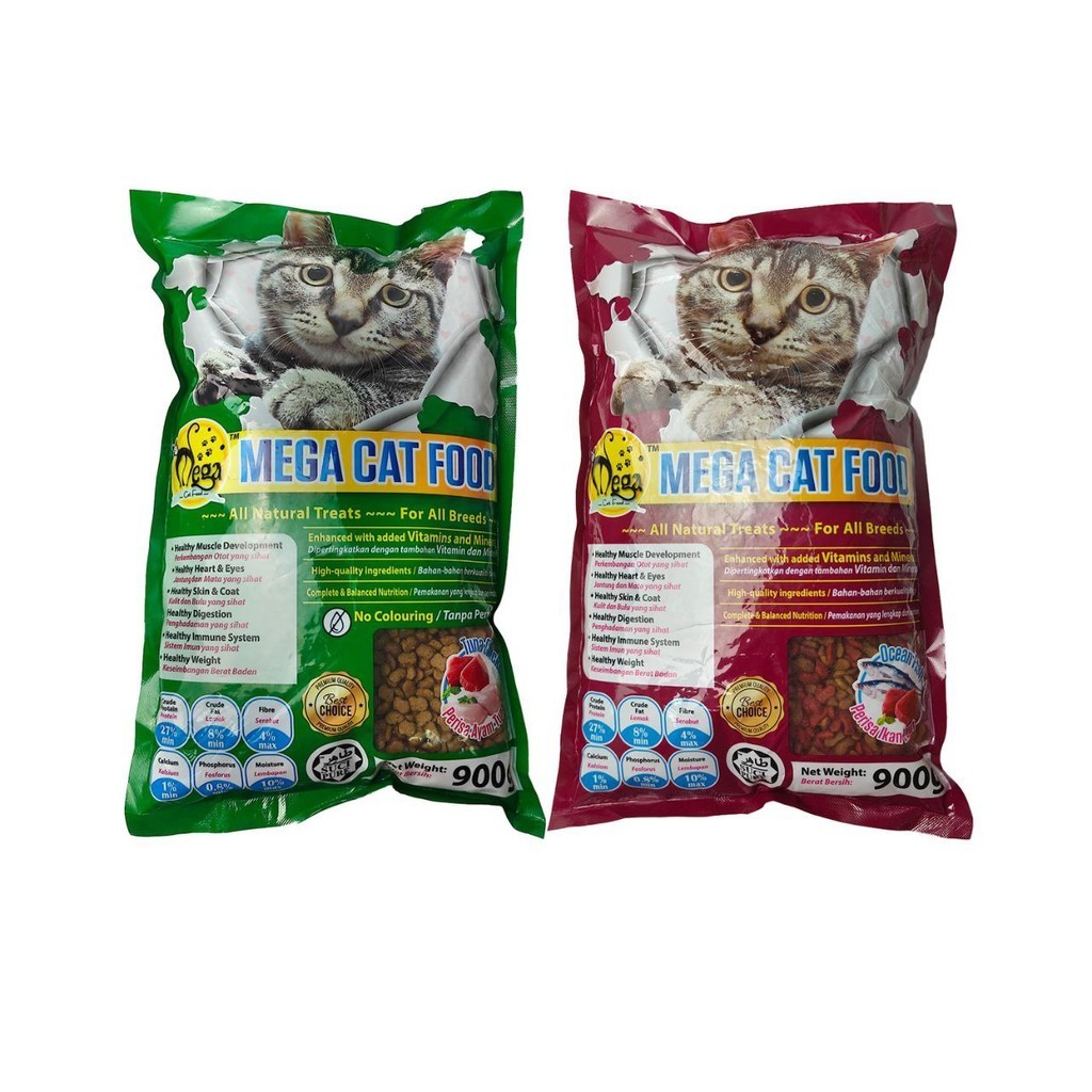 MEGA Dry Cat Food (900G) | Shopee Malaysia