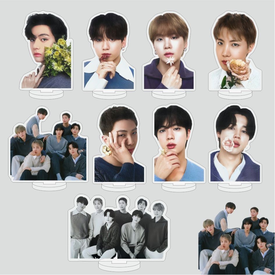 Kpop Bts V Jung Kook Jimin Suga Rm Acrylic Double-sided High-definition ...