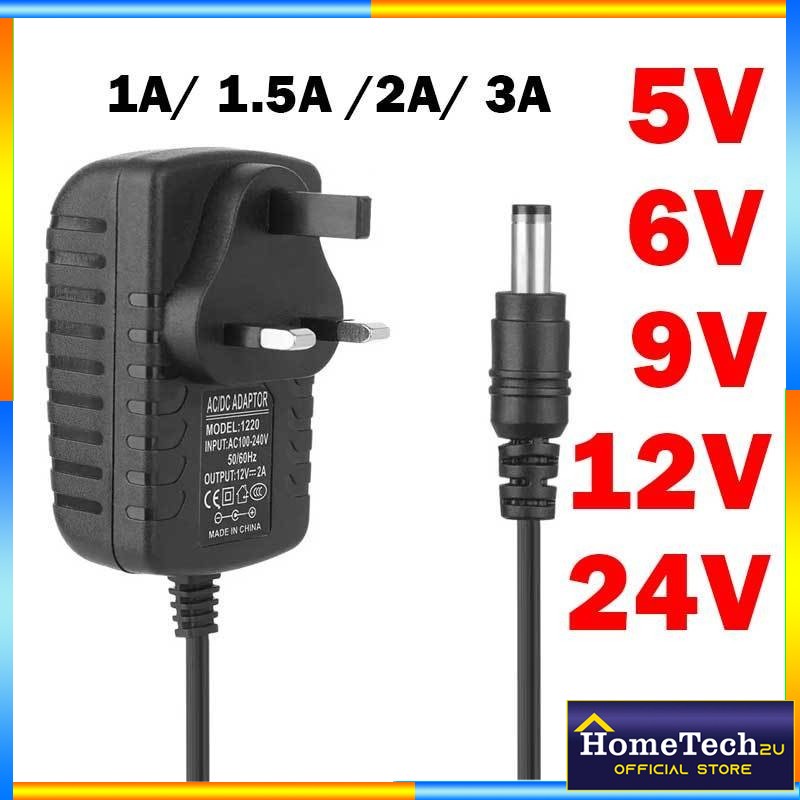 Malaysia 3 Pin AC DC (5.5*2.5mm) 12V2A 5V1A 5V2A 6V9V1A 9V2A 12V1A ...
