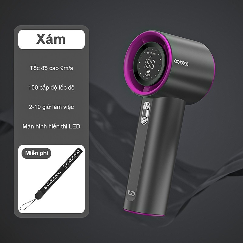 GOOJODOQ Portable Handheld Stepless Speed Adjustment Mini Fan | Shopee Malaysia