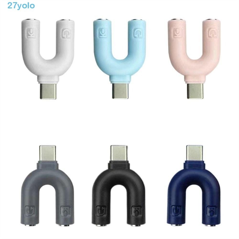 YOLO Type C to 3.5mm Adapter Mobile Phone 2 In 1 Audio Splitter Cables ...