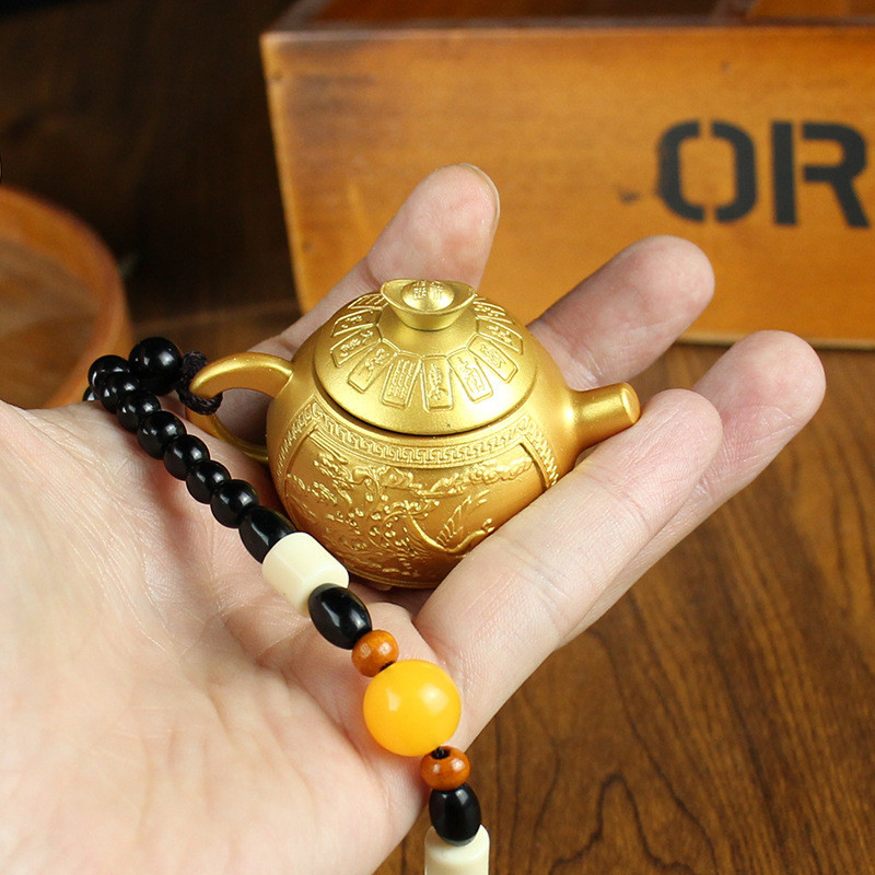 Tang Teng dragon and phoenix auspicious handle hand-held metal crafts ...