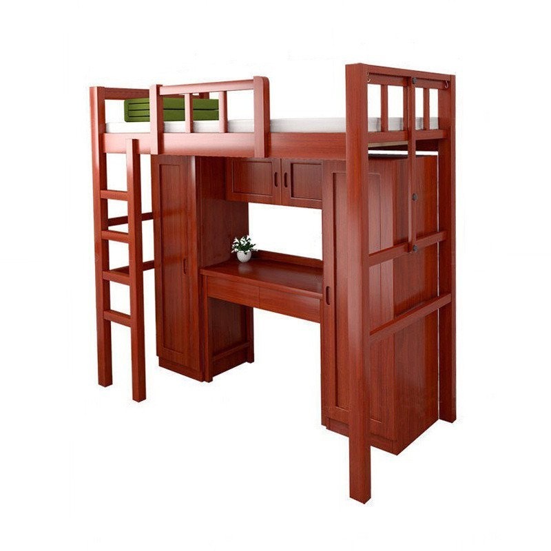 Engineering Solid Wood Rubber Wood Upper Lower Bed Multifunctional ...