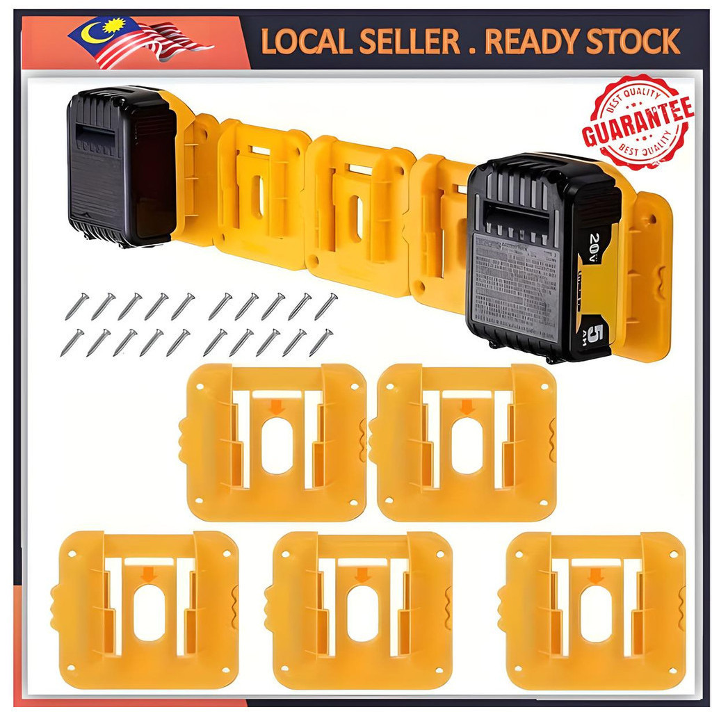 Battery Holder Stand for Dewalt 18V 20V Li-ion Battery Wall Mount ...