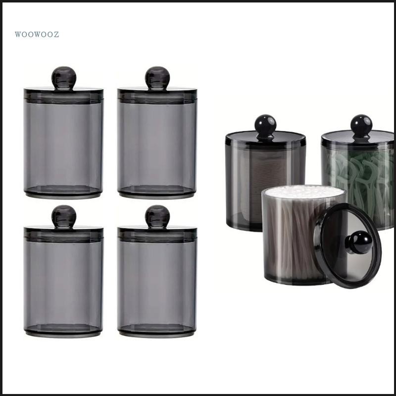 WOOW User Friendly Clear Plastic Swab Holder Unique Qtip Storage ...