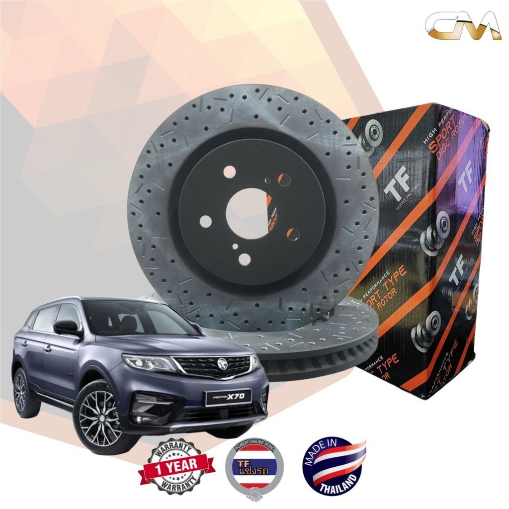 PROTON X70 (CBU) / GEELY BOYUE - DISC ROTOR SPORT (PHOSPHATE) SLOTTED ...