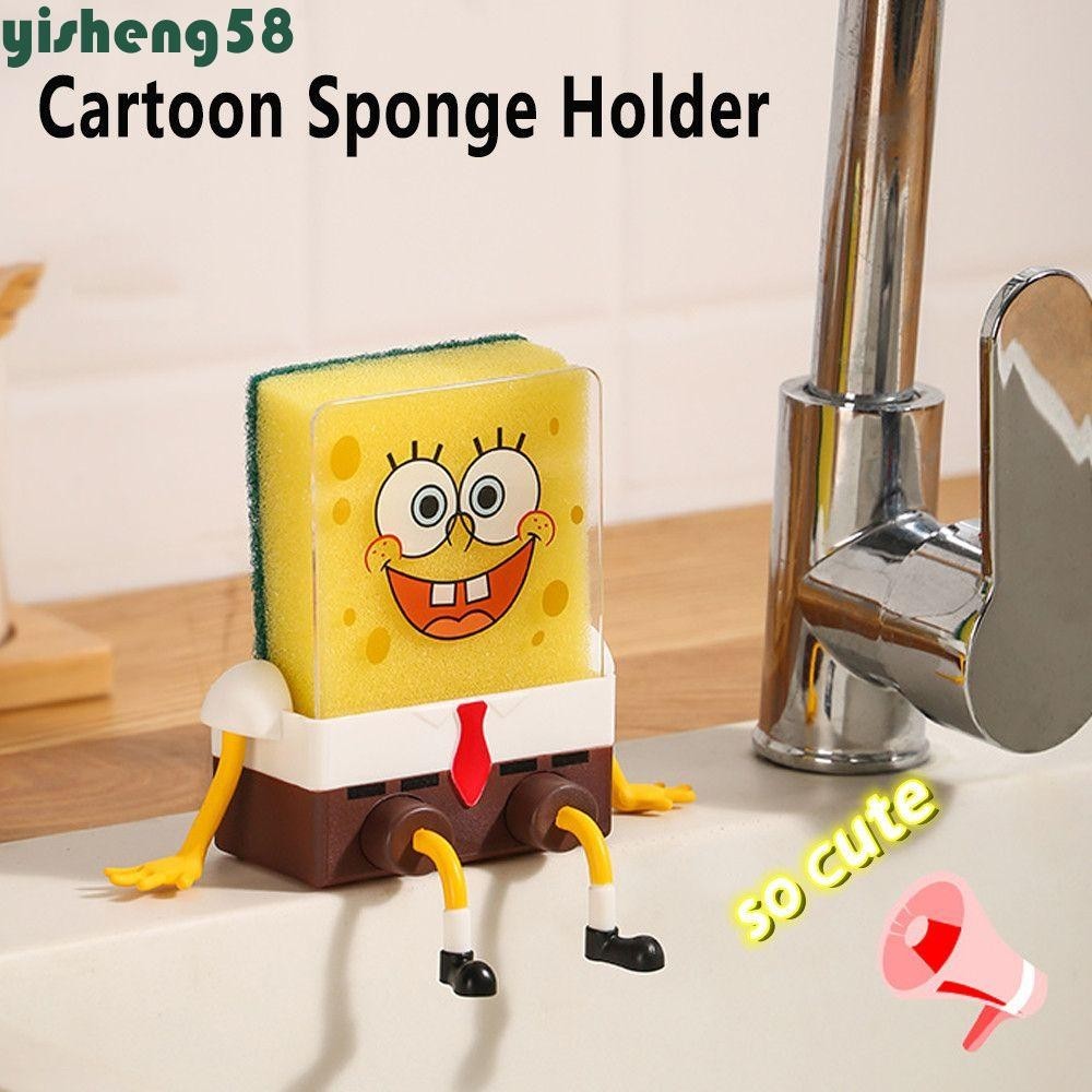 YISHENG Sponge Holder Cute Spongebob Small Strainer Basket with Sponge ...