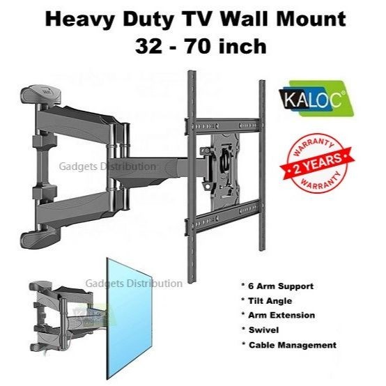 KALOC ULTRA STRONG X8 SLIM WALL MOUNT LED TV BRACKET FULL MOTION ...