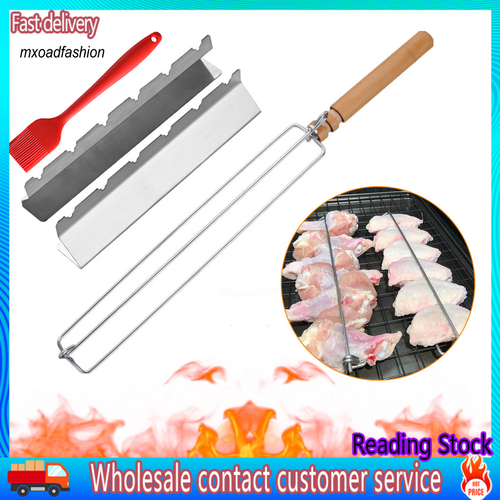 MX_ Chicken Wing Grilling Tongs Chicken Wing Grill Rack Grill Perfectly ...
