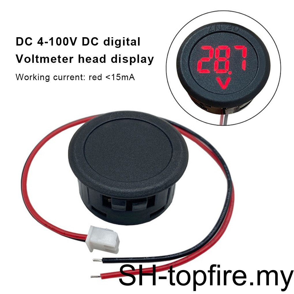 LED Digital Display Circular Voltmeter Head Reverse Connection ...