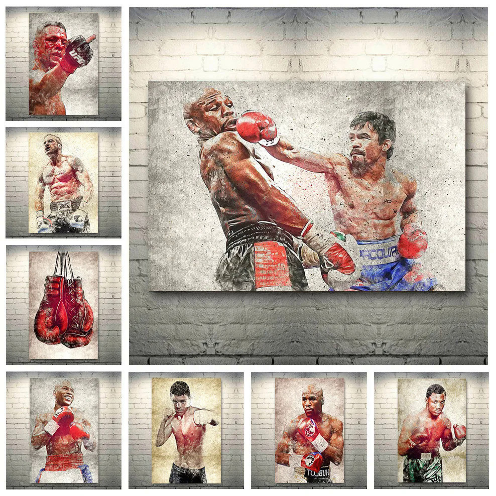 Abstract Boxing King Mike Tyson Conor McGregor Boxer Poster and Prints ...