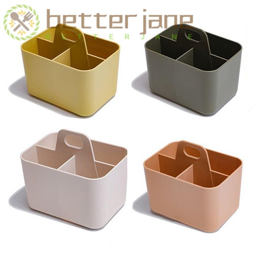 BETTER-JANE Plastic Compartment Pen Holder, Desktop Organizer With ...