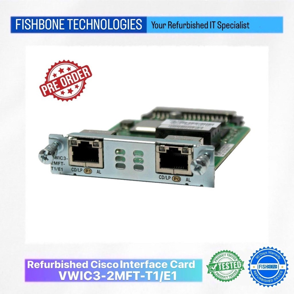 CISCO VWIC3-2MFT-T1/E1 Voice & WAN Interface Card Module (Refurbished ...