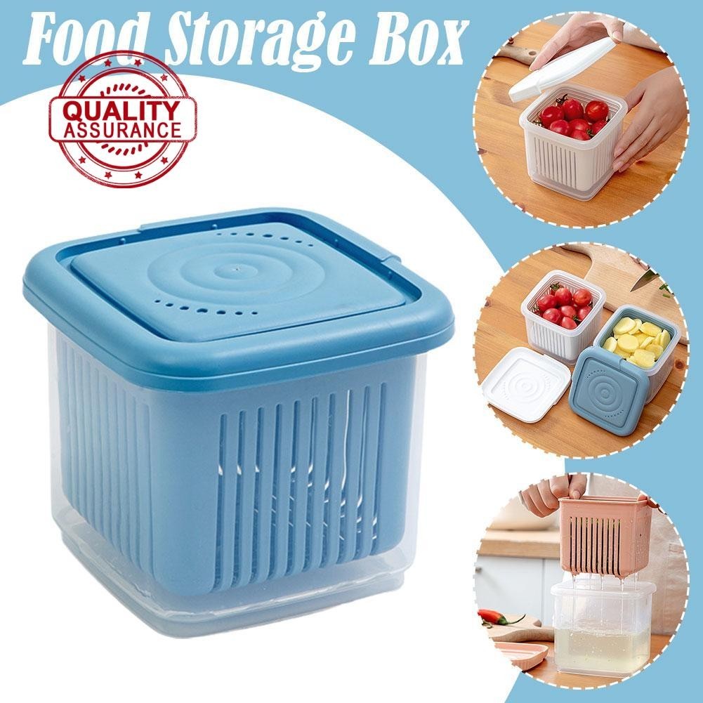 Duallayer Plastic Onion Leaf Storage Container With Drainage Function ...