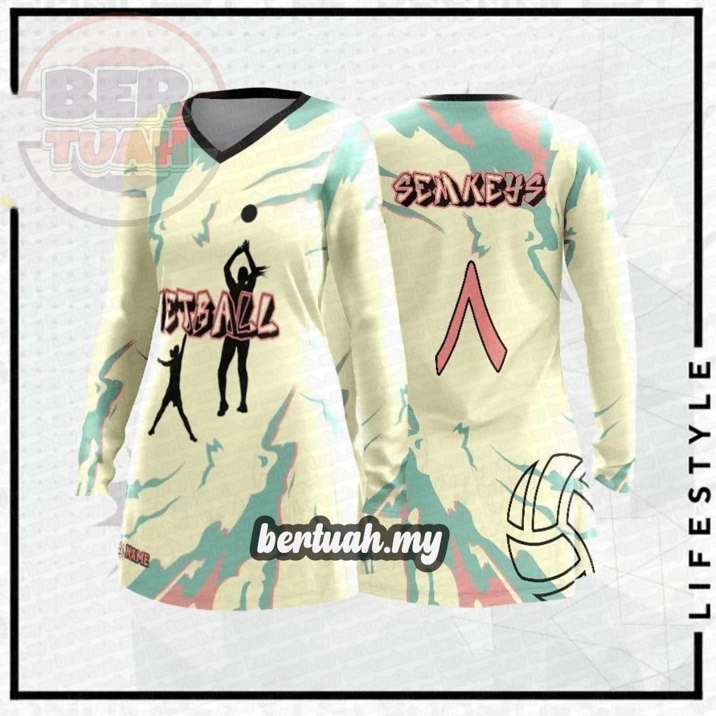NETBALL Muslimah Jersey Murah Custom Name and Number Couple Set Jersey ...