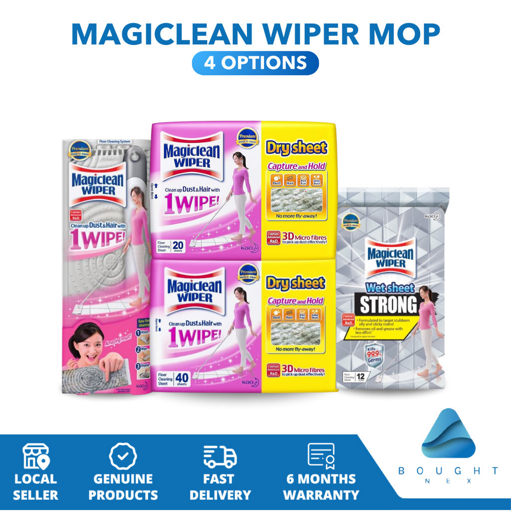 Magiclean Wiper Mop Stick Dry Wet Sheets | Shopee Malaysia