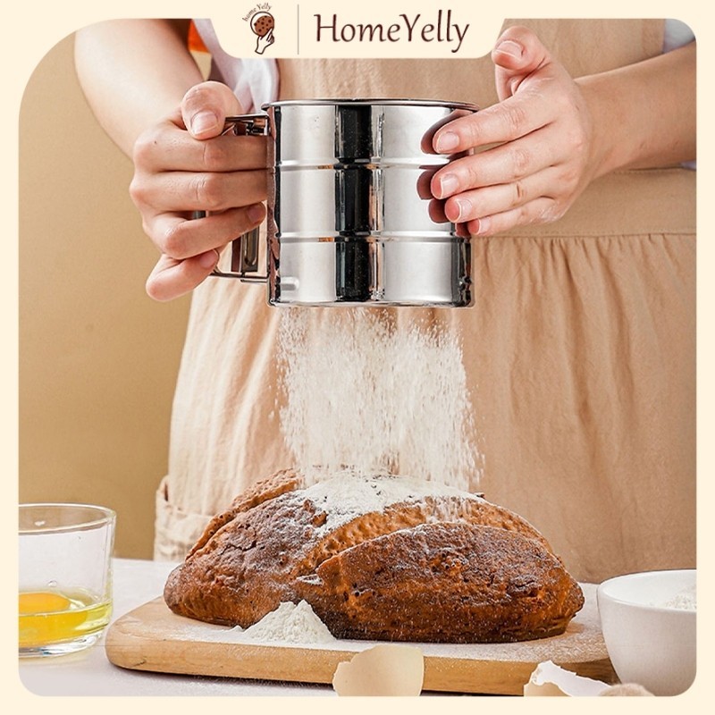 Original Colour Stainless Steel Semi Automatic Hand Held Flour Sifter ...
