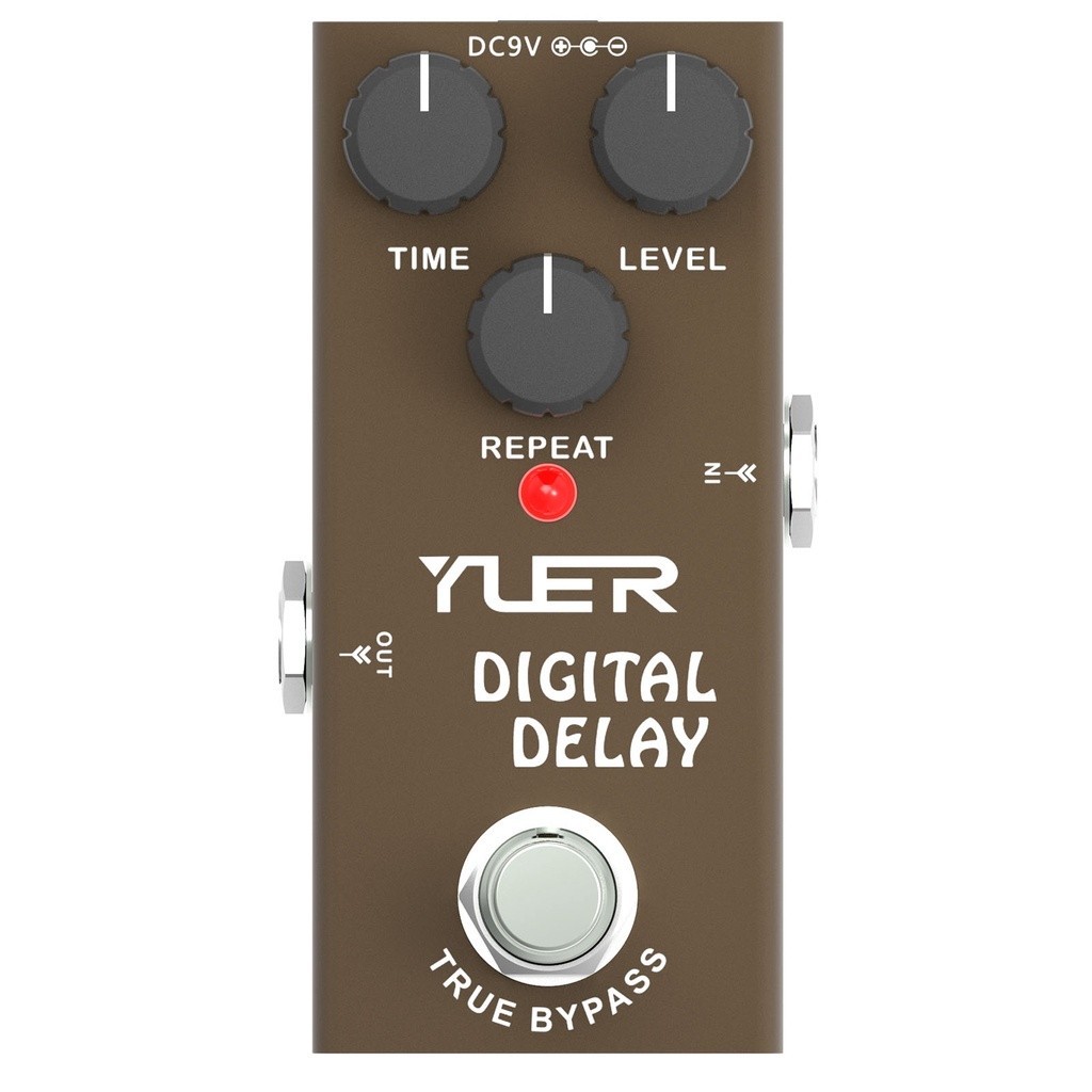 YUER Digital Delay Electric Guitar Effects Pedal Analog Delay True Bypass Switching Full Metal ...