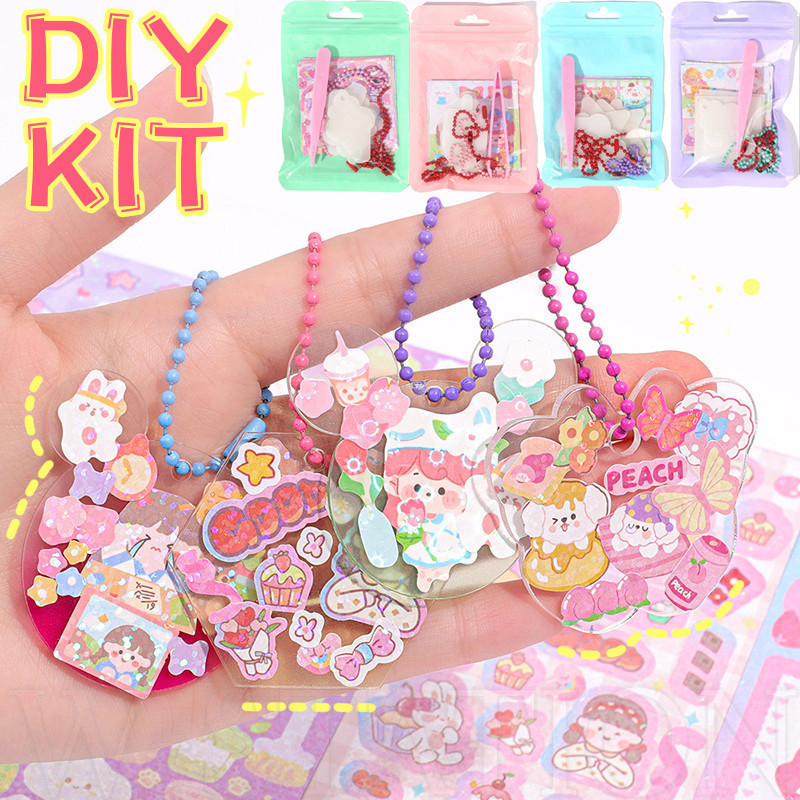 1/2 Packs Goo Card Sticker Set - DIY Hanging Pendant Kit - Transparent ...