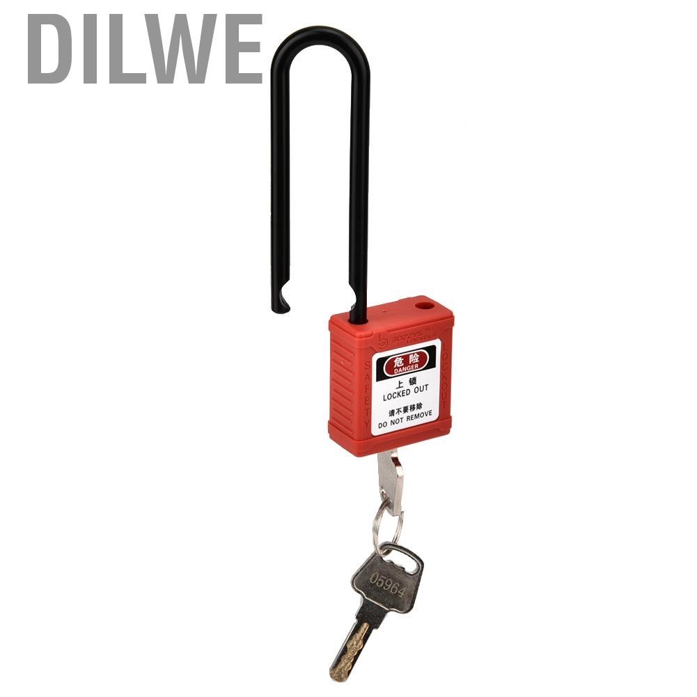 Dilwe Safety Lockout Padlock Steel Long Beam Red Industrial Isolation ...