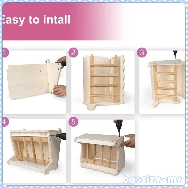 [BaosityMY] Wooden Hay Feeder Small Animal Hay Holder Interactive ...