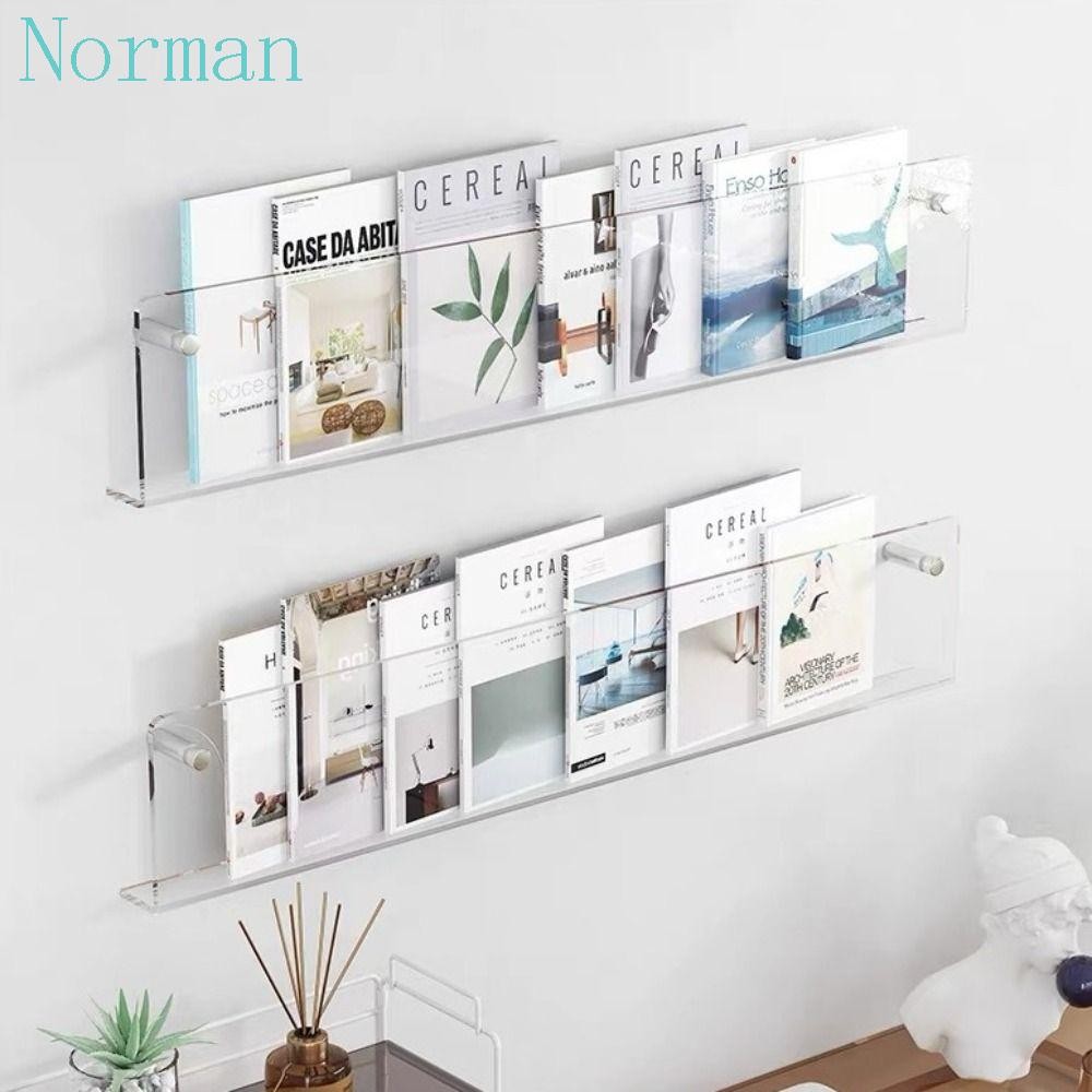NORMAN Magazine Rack, Wall Mount Literature Organizer Floating ...