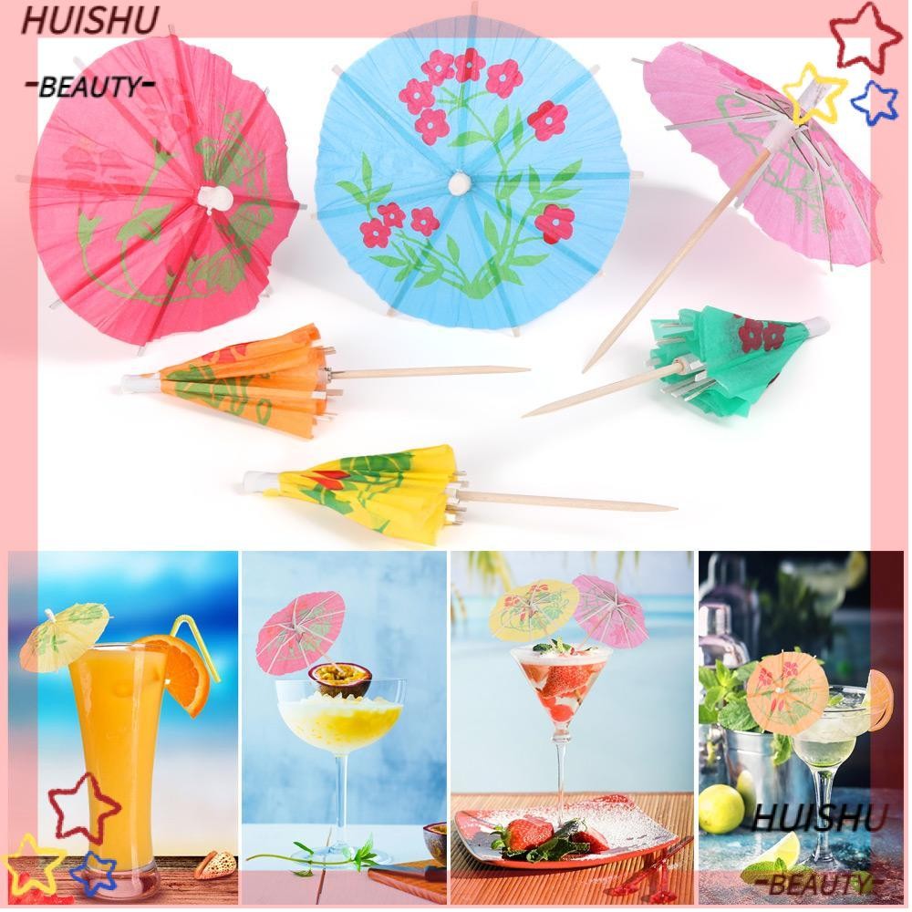 HUISHU 24PCS Mixed Color Mini Tropical Parasols Wedding DIY Cocktail ...