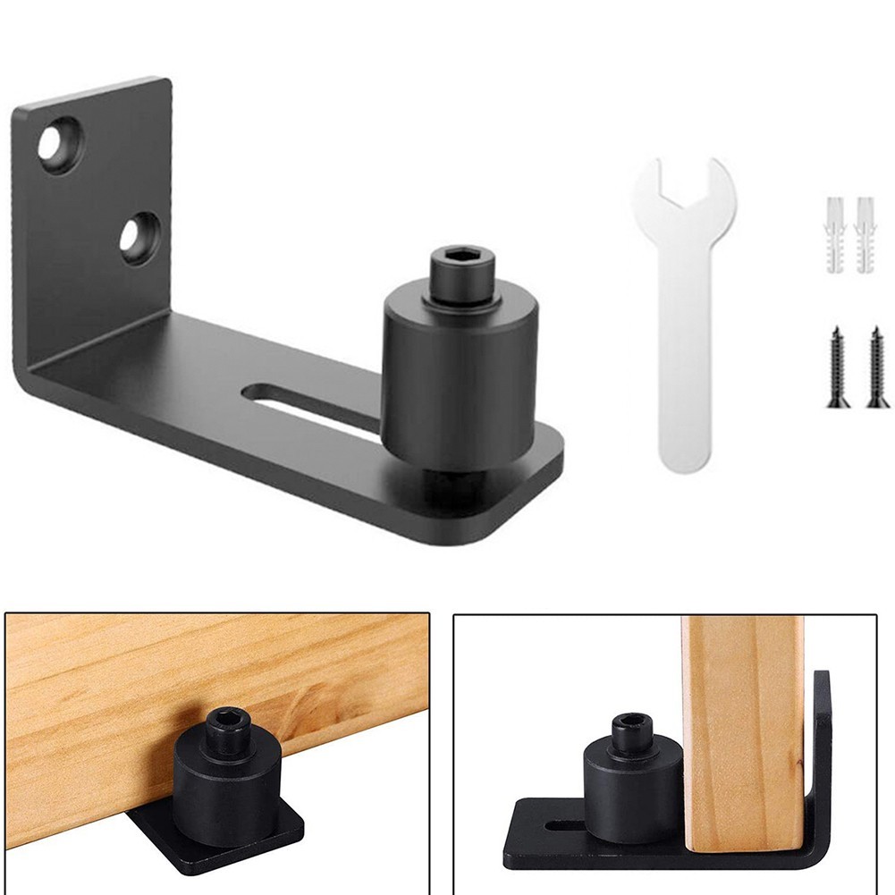 Reliable Adjustable Barn Door Bottom Guide Roller Kit with Installation ...