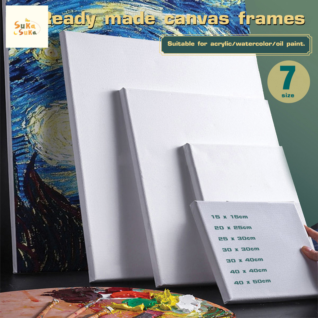 Stretched Canvas Board Frame / kanvas lukis / drawing canvas / Lukisan ...