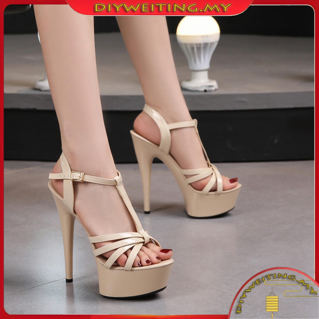 Roman style catwalk platform shoes super high heel stiletto wedding ...