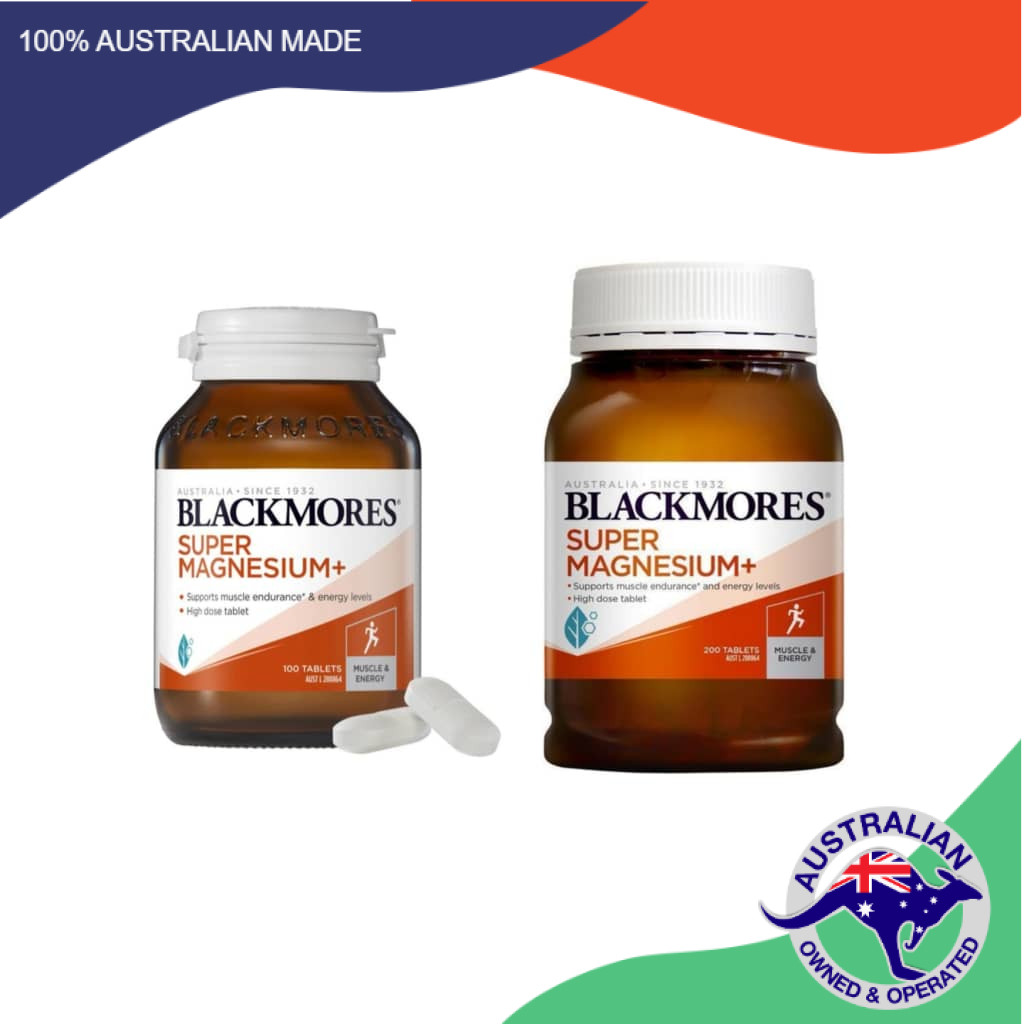 Blackmores Super Magnesium+ Muscle Health Vitamin 200 Tablets | Shopee ...