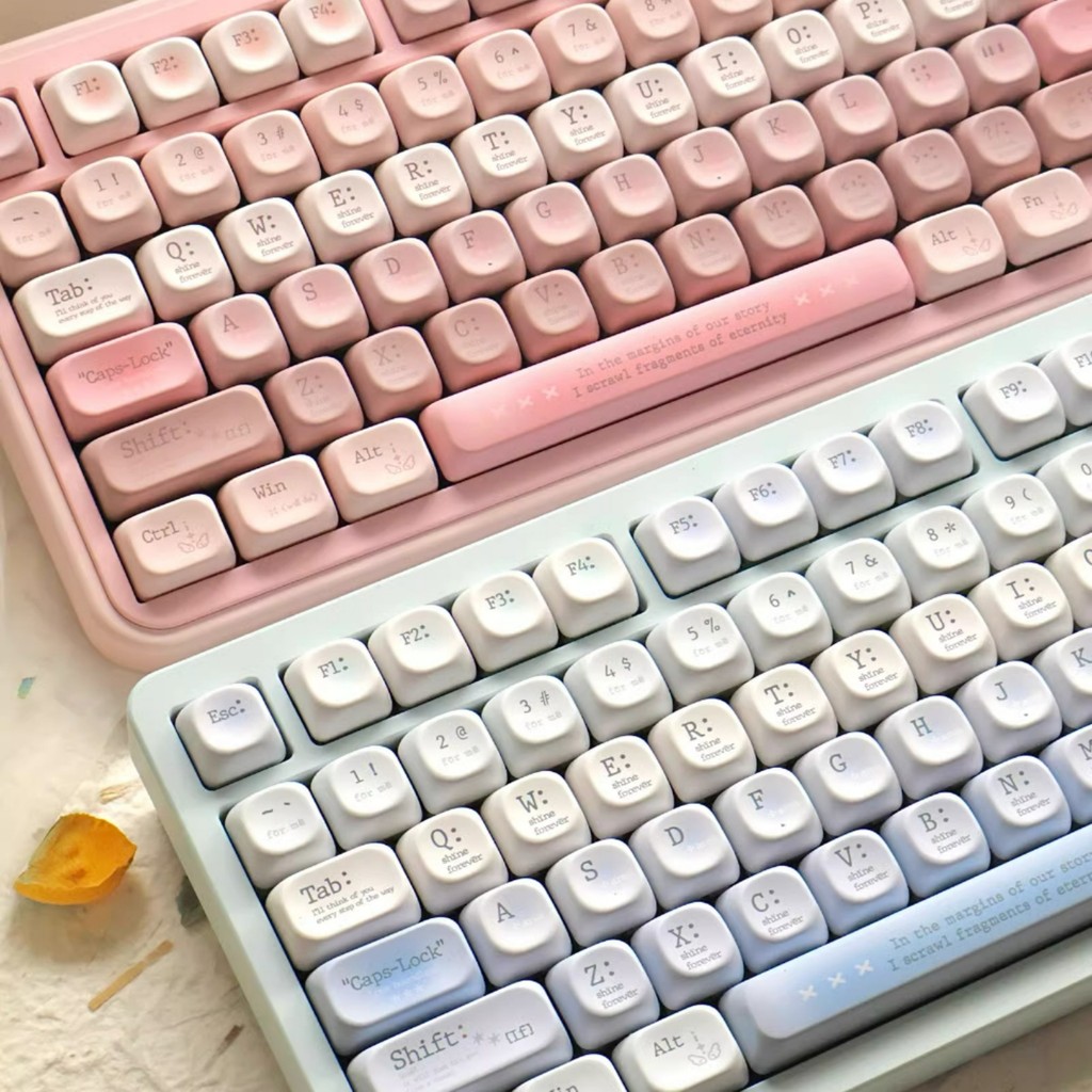 Gradient Blue Keycap Cherry/MOA Profile 120 Keys PBT Dye Sublimation ...