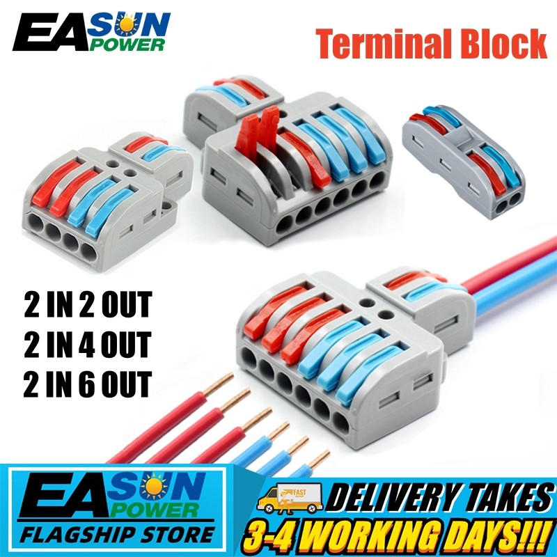 Quick-Connect Cable Connector, 32a Universal Wire Splitter, Push-In ...